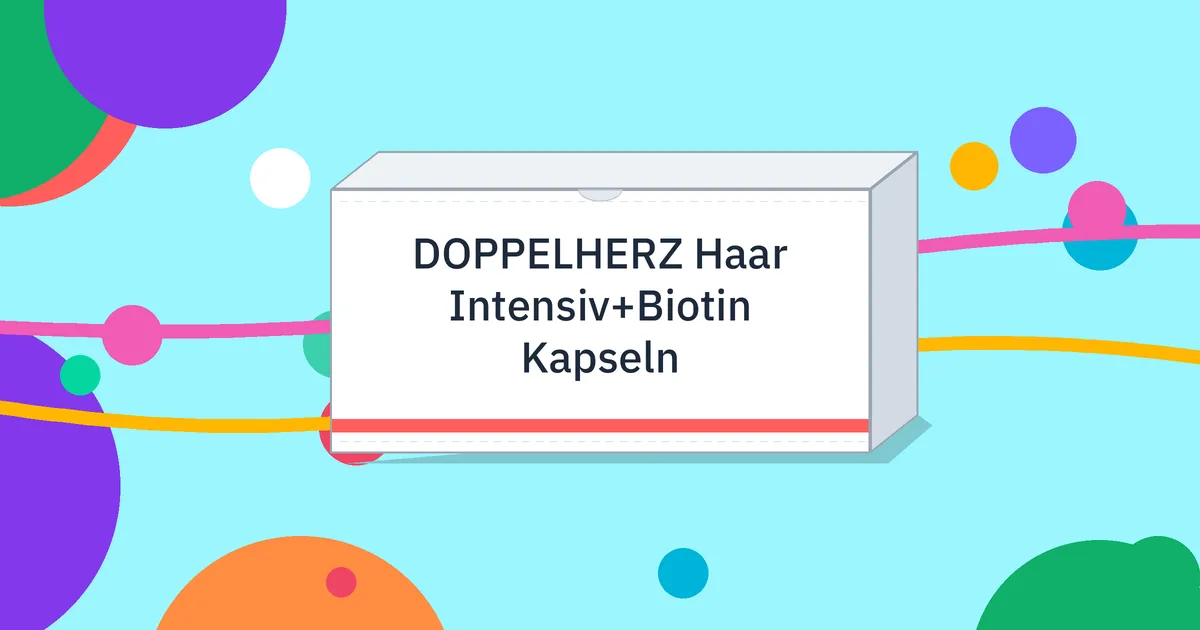 Symbolbild: Packung mit der Aufschrift DOPPELHERZ Haar Intensiv+Biotin Kapseln (PZN 16170135) – Verfügbarkeit und Bezug in Apotheken in Frankfurt am Main