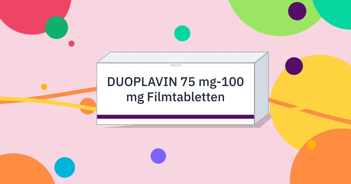 Symbolbild: Packung mit der Aufschrift DUOPLAVIN 75 mg-100 mg Filmtabletten (PZN 08809103) – Verfügbarkeit und Bezug in Apotheken in Frankfurt am Main