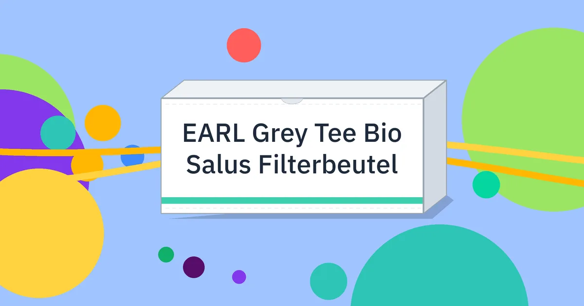 Symbolbild: Packung mit der Aufschrift EARL Grey Tee Bio Salus Filterbeutel (PZN 18215103) – Verfügbarkeit und Bezug in Apotheken in Frankfurt am Main