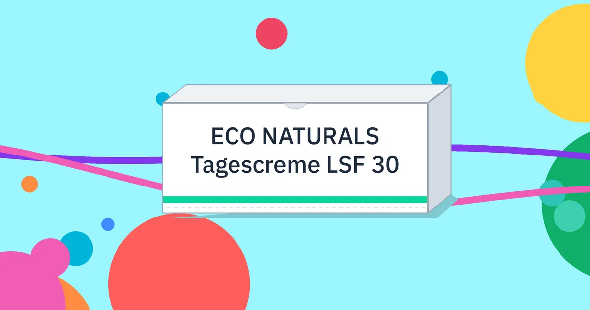 Symbolbild: Packung mit der Aufschrift ECO NATURALS Tagescreme LSF 30 (PZN 19302086) – Verfügbarkeit und Bezug in Apotheken in Frankfurt am Main