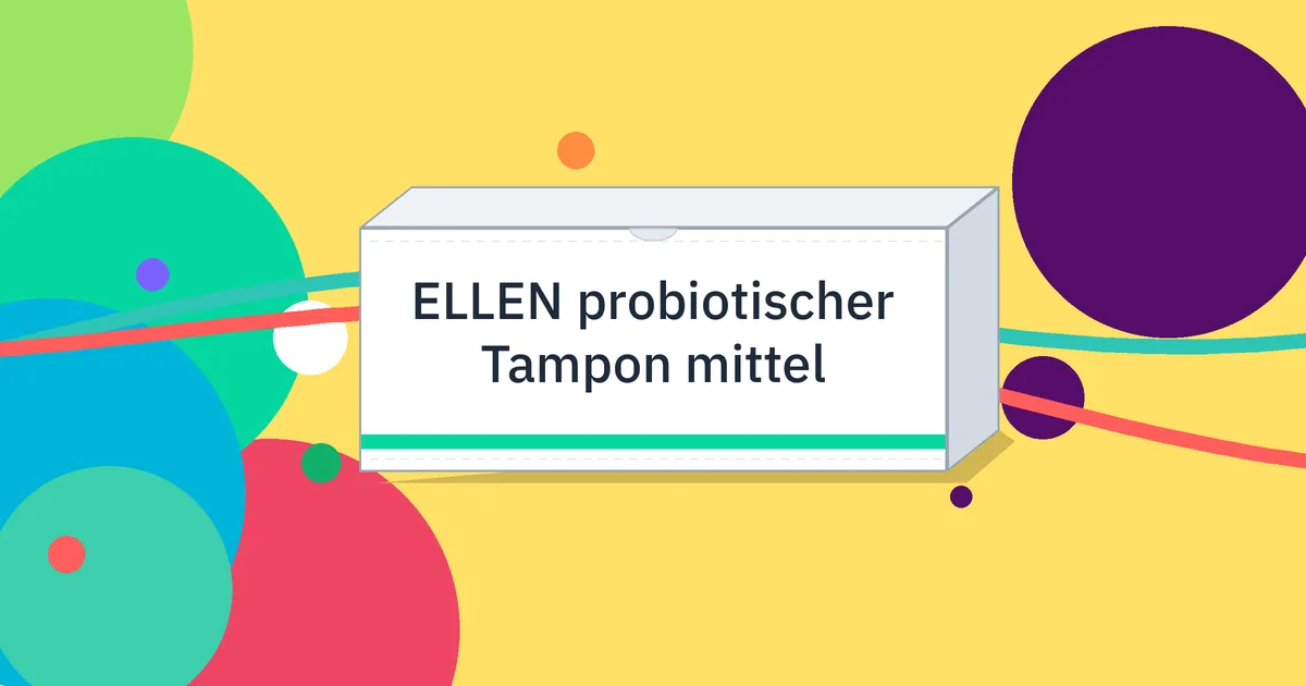 Symbolbild: Packung mit der Aufschrift ELLEN probiotischer Tampon mittel (PZN 18368700) – Verfügbarkeit und Bezug in Apotheken in Frankfurt am Main