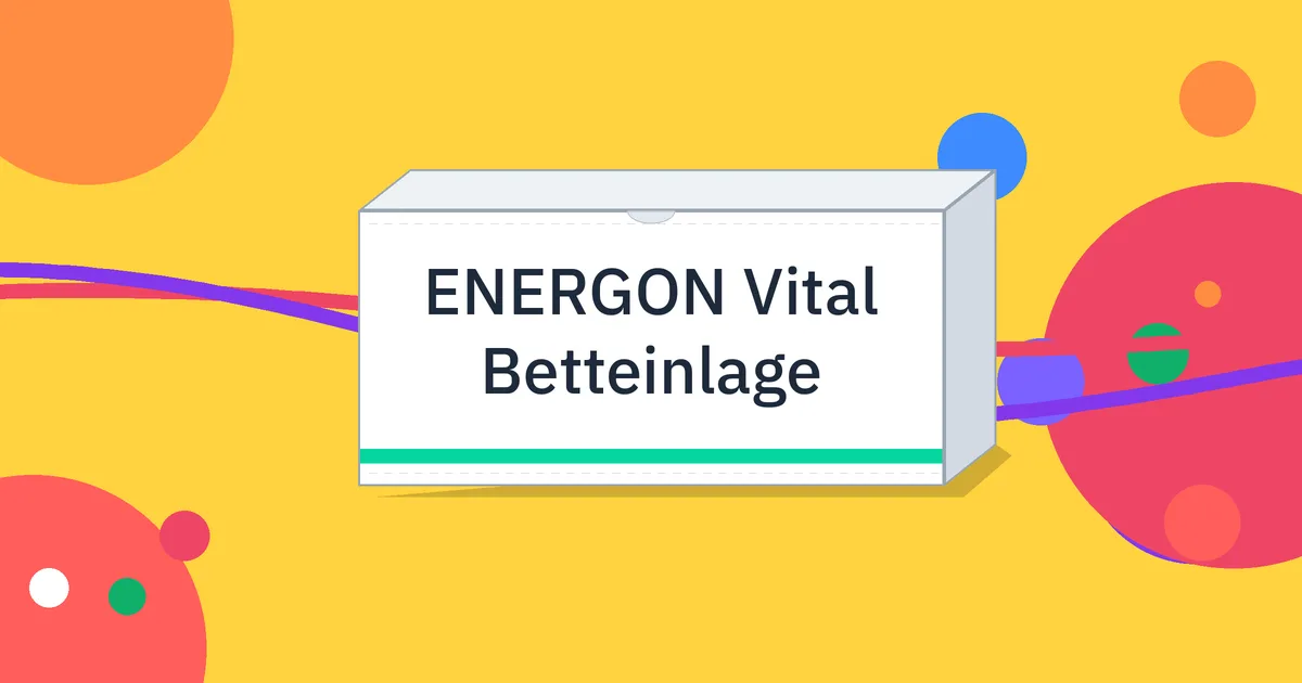 Symbolbild: Packung mit der Aufschrift ENERGON Vital Betteinlage (PZN 05456118) – Verfügbarkeit und Bezug in Apotheken in Frankfurt am Main