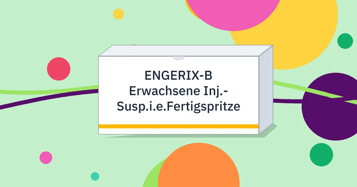 Symbolbild: Packung mit der Aufschrift ENGERIX-B Erwachsene Inj.-Susp.i.e.Fertigspritze (PZN 19102045) – Verfügbarkeit und Bezug in Apotheken in Frankfurt am Main
