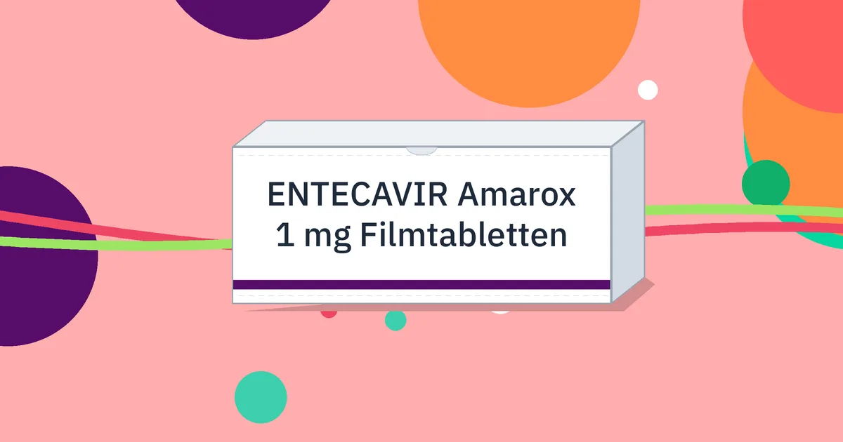 Symbolbild: Packung mit der Aufschrift ENTECAVIR Amarox 1 mg Filmtabletten (PZN 16369486) – Verfügbarkeit und Bezug in Apotheken in Frankfurt am Main
