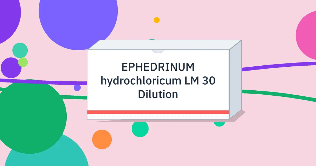 Symbolbild: Packung mit der Aufschrift EPHEDRINUM hydrochloricum LM 30 Dilution (PZN 13471379) – Verfügbarkeit und Bezug in Apotheken in Frankfurt am Main