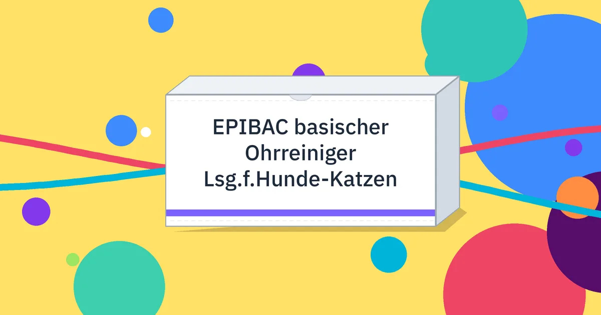 Symbolbild: Packung mit der Aufschrift EPIBAC basischer Ohrreiniger Lsg.f.Hunde-Katzen (PZN 13501011) – Verfügbarkeit und Bezug in Apotheken in Frankfurt am Main