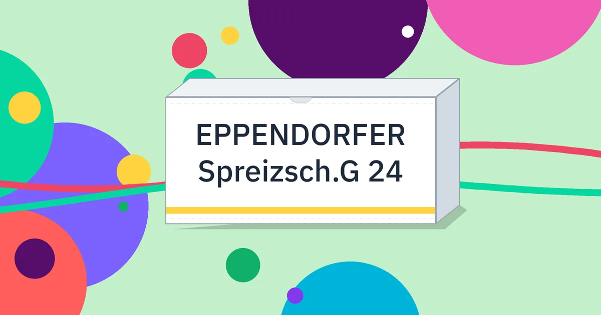 Symbolbild: Packung mit der Aufschrift EPPENDORFER Spreizsch.G 24 (PZN 03905345) – Verfügbarkeit und Bezug in Apotheken in Frankfurt am Main