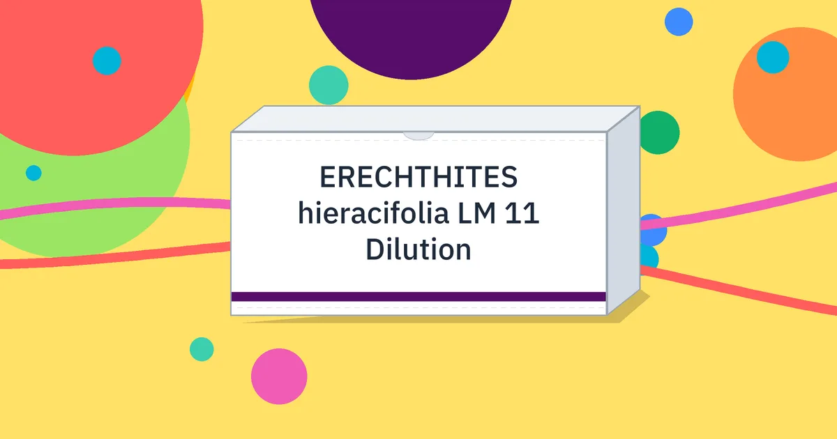 Symbolbild: Packung mit der Aufschrift ERECHTHITES hieracifolia LM 11 Dilution (PZN 13474337) – Verfügbarkeit und Bezug in Apotheken in Frankfurt am Main