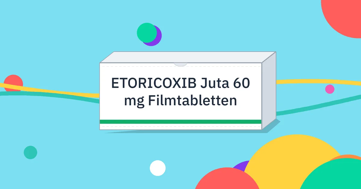 Symbolbild: Packung mit der Aufschrift ETORICOXIB Juta 60 mg Filmtabletten (PZN 18050033) – Verfügbarkeit und Bezug in Apotheken in Frankfurt am Main