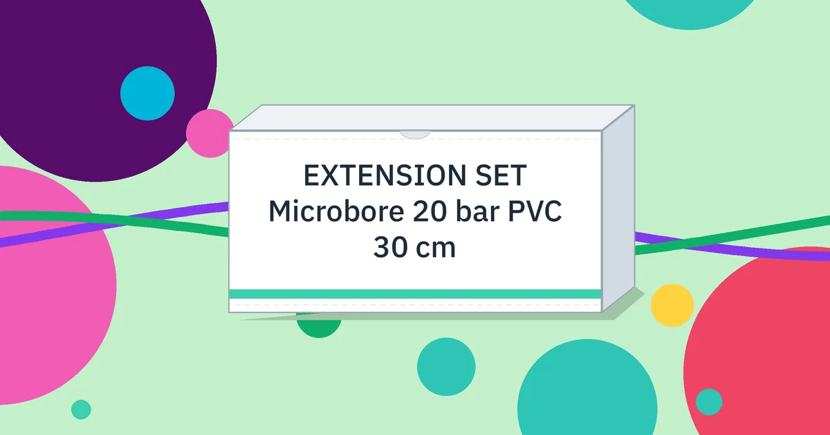 Symbolbild: Packung mit der Aufschrift EXTENSION SET Microbore 20 bar PVC 30 cm (PZN 18837017) – Verfügbarkeit und Bezug in Apotheken in Frankfurt am Main