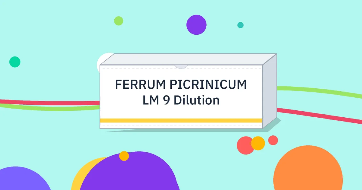 Symbolbild: Packung mit der Aufschrift FERRUM PICRINICUM LM 9 Dilution (PZN 12852518) – Verfügbarkeit und Bezug in Apotheken in Frankfurt am Main