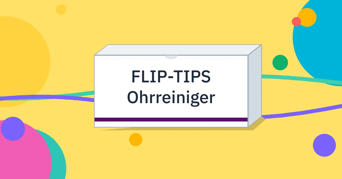Symbolbild: Packung mit der Aufschrift FLIP-TIPS Ohrreiniger (PZN 15318989) – Verfügbarkeit und Bezug in Apotheken in Frankfurt am Main
