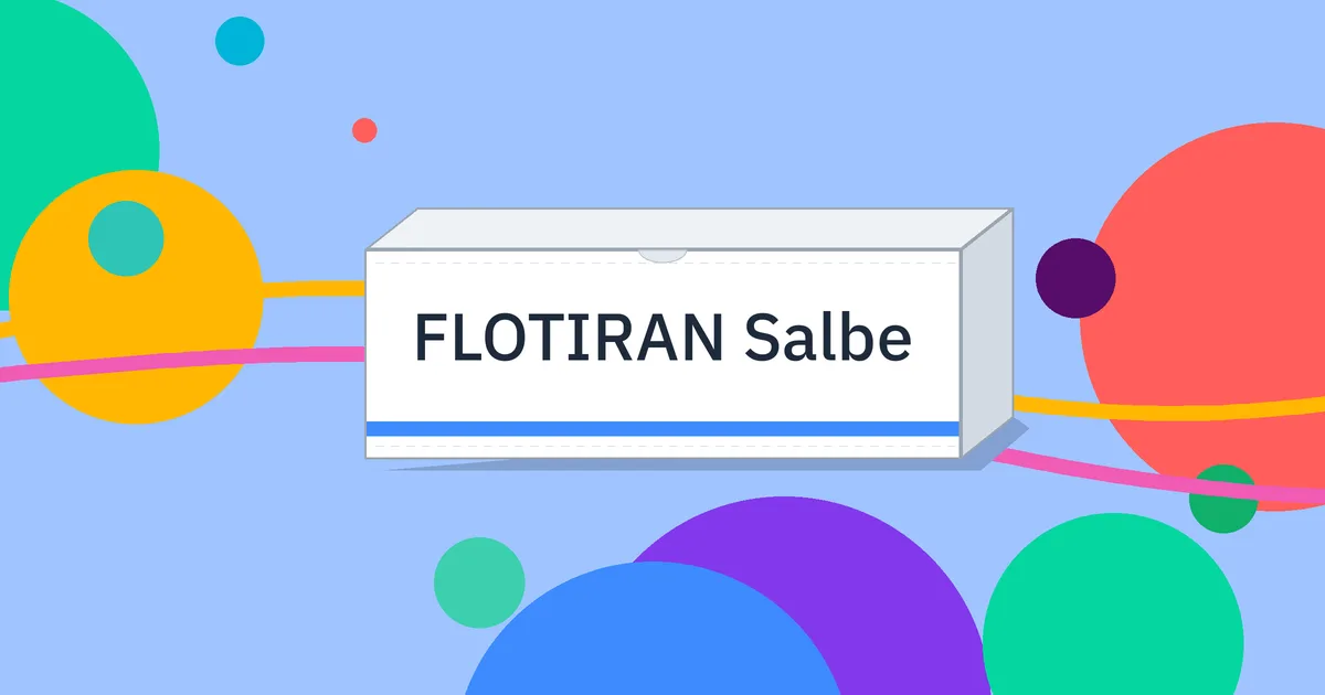 Symbolbild: Packung mit der Aufschrift FLOTIRAN Salbe (PZN 04181748) – Verfügbarkeit und Bezug in Apotheken in Frankfurt am Main
