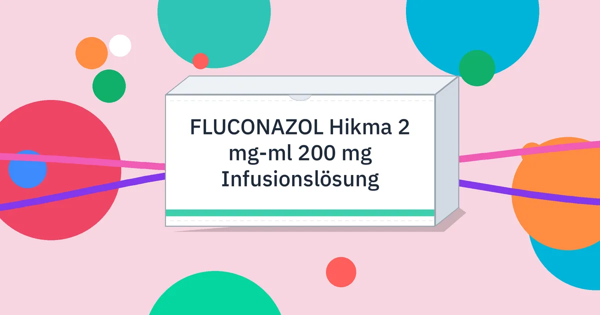 Symbolbild: Packung mit der Aufschrift FLUCONAZOL Hikma 2 mg-ml 200 mg Infusionslösung (PZN 02293756) – Verfügbarkeit und Bezug in Apotheken in Frankfurt am Main