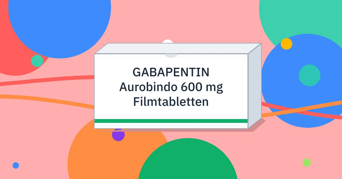 Symbolbild: Packung mit der Aufschrift GABAPENTIN Aurobindo 600 mg Filmtabletten (PZN 19400096) – Verfügbarkeit und Bezug in Apotheken in Frankfurt am Main