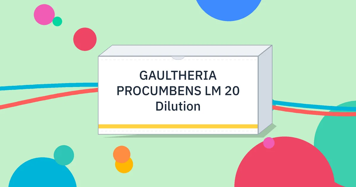 Symbolbild: Packung mit der Aufschrift GAULTHERIA PROCUMBENS LM 20 Dilution (PZN 13499053) – Verfügbarkeit und Bezug in Apotheken in Frankfurt am Main