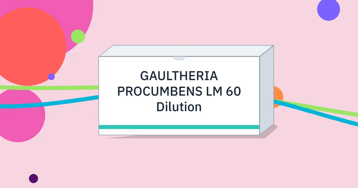 Symbolbild: Packung mit der Aufschrift GAULTHERIA PROCUMBENS LM 60 Dilution (PZN 13499231) – Verfügbarkeit und Bezug in Apotheken in Frankfurt am Main