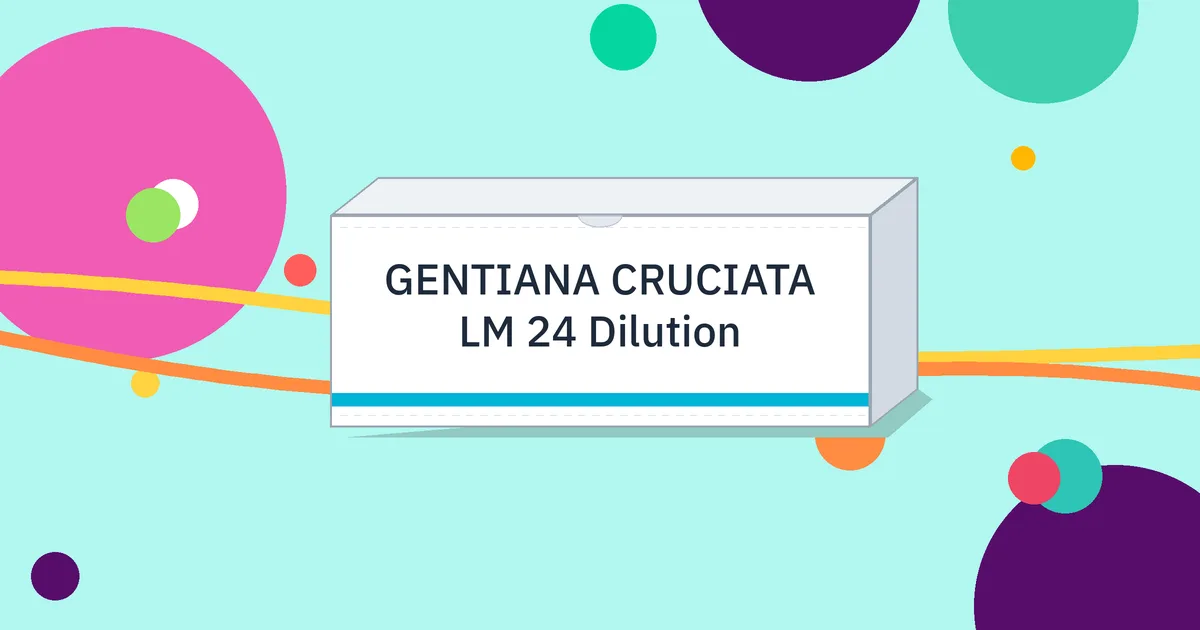 Symbolbild: Packung mit der Aufschrift GENTIANA CRUCIATA LM 24 Dilution (PZN 13500081) – Verfügbarkeit und Bezug in Apotheken in Frankfurt am Main