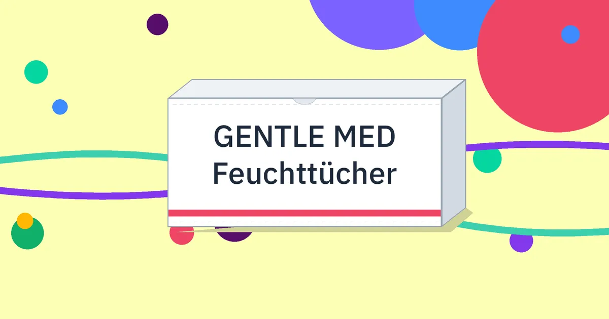 Symbolbild: Packung mit der Aufschrift GENTLE MED Feuchttücher (PZN 12468487) – Verfügbarkeit und Bezug in Apotheken in Frankfurt am Main