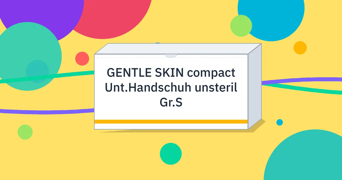 Symbolbild: Packung mit der Aufschrift GENTLE SKIN compact Unt.Handschuh unsteril Gr.S (PZN 05522447) – Verfügbarkeit und Bezug in Apotheken in Frankfurt am Main