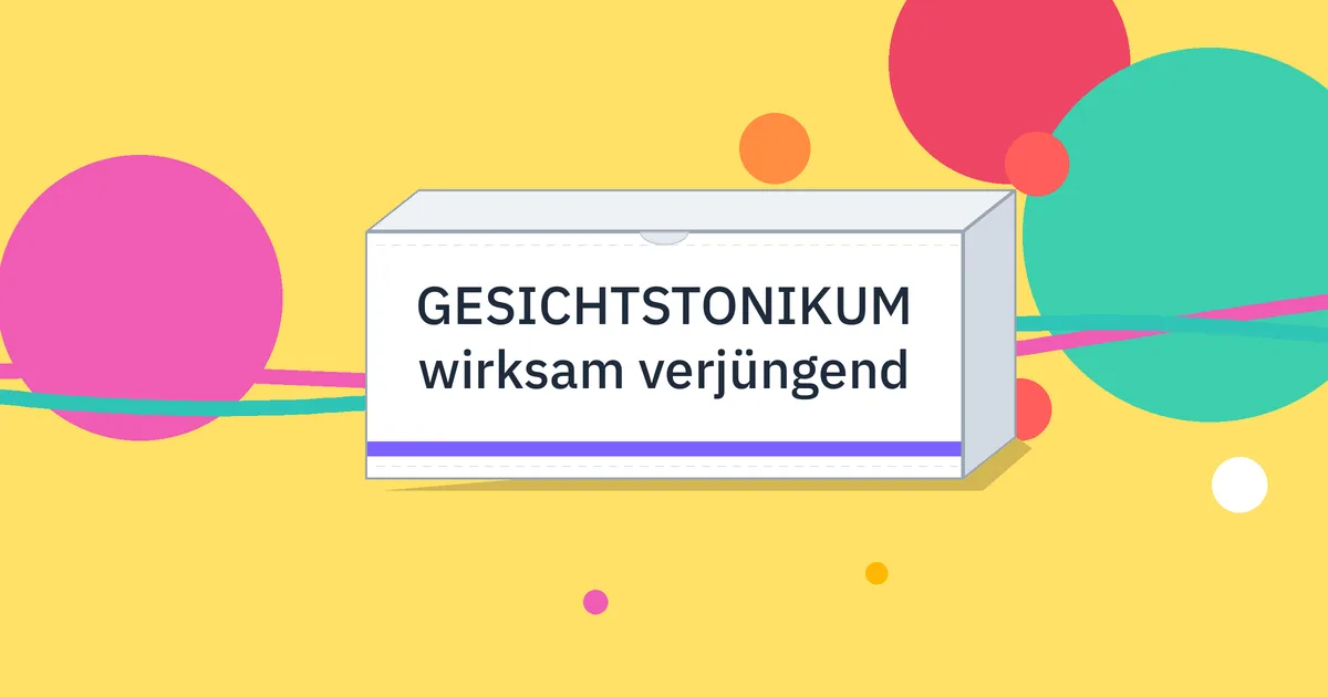 Symbolbild: Packung mit der Aufschrift GESICHTSTONIKUM wirksam verjüngend (PZN 16926538) – Verfügbarkeit und Bezug in Apotheken in Frankfurt am Main