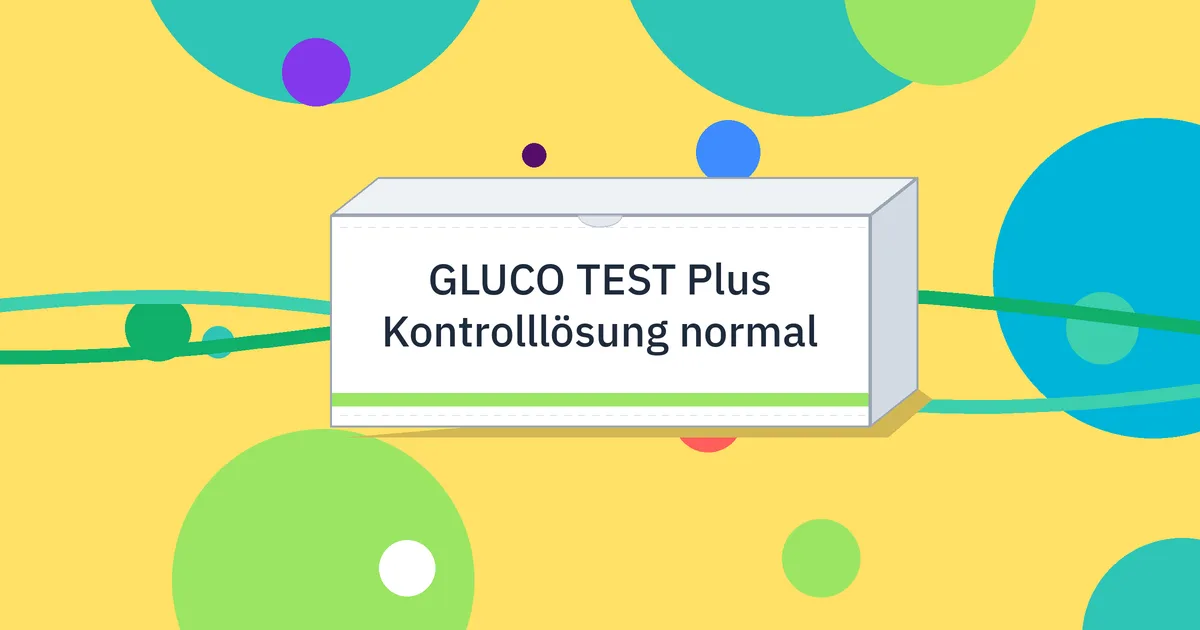 Symbolbild: Packung mit der Aufschrift GLUCO TEST Plus Kontrolllösung normal (PZN 06799903) – Verfügbarkeit und Bezug in Apotheken in Frankfurt am Main
