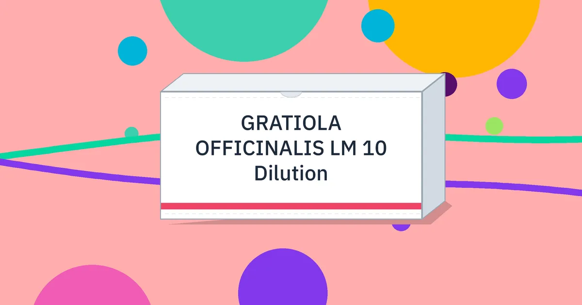 Symbolbild: Packung mit der Aufschrift GRATIOLA OFFICINALIS LM 10 Dilution (PZN 13546516) – Verfügbarkeit und Bezug in Apotheken in Frankfurt am Main