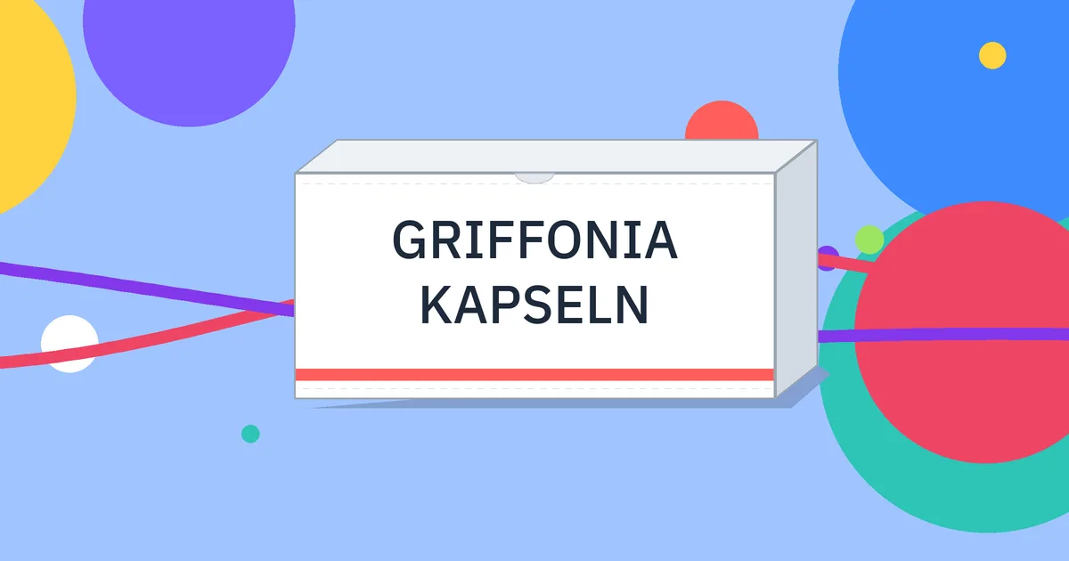 Symbolbild: Packung mit der Aufschrift GRIFFONIA KAPSELN (PZN 10323856) – Verfügbarkeit und Bezug in Apotheken in Frankfurt am Main