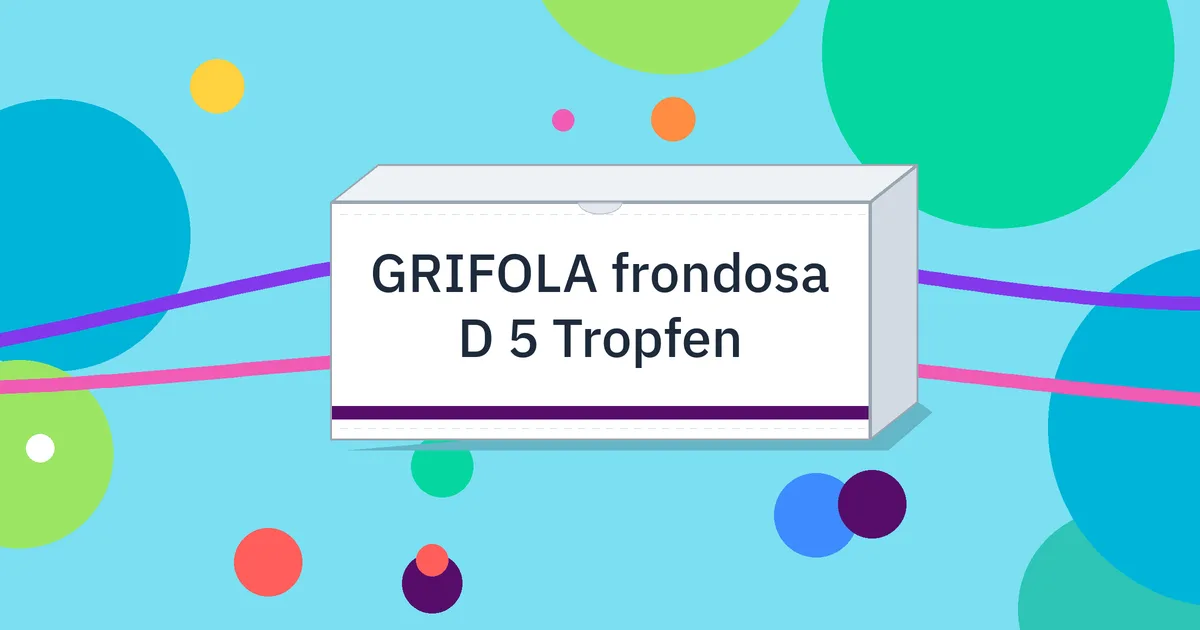 Symbolbild: Packung mit der Aufschrift GRIFOLA frondosa D 5 Tropfen (PZN 10392998) – Verfügbarkeit und Bezug in Apotheken in Frankfurt am Main