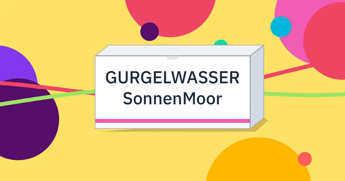 Symbolbild: Packung mit der Aufschrift GURGELWASSER SonnenMoor (PZN 07111079) – Verfügbarkeit und Bezug in Apotheken in Frankfurt am Main