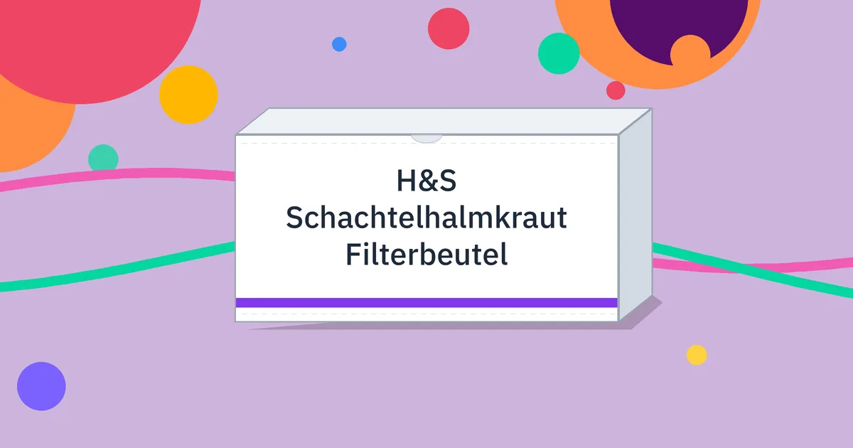 Symbolbild: Packung mit der Aufschrift H&S Schachtelhalmkraut Filterbeutel (PZN 03225308) – Verfügbarkeit und Bezug in Apotheken in Frankfurt am Main