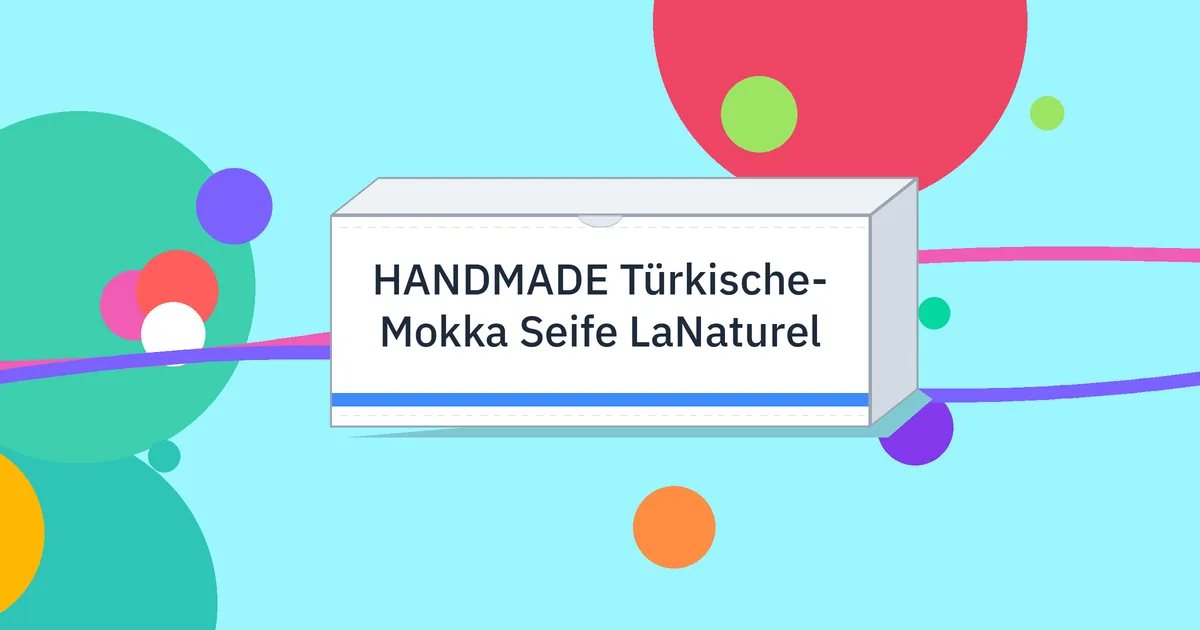 Symbolbild: Packung mit der Aufschrift HANDMADE Türkische-Mokka Seife LaNaturel (PZN 18841906) – Verfügbarkeit und Bezug in Apotheken in Frankfurt am Main