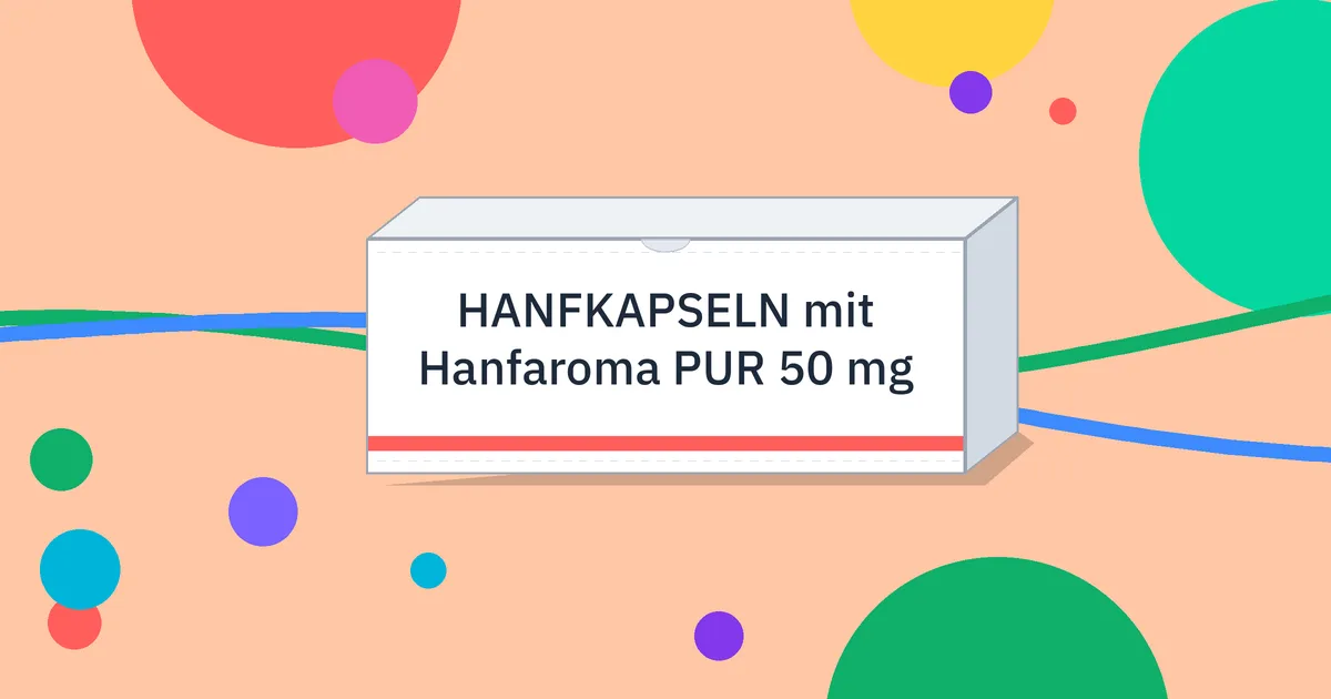 Symbolbild: Packung mit der Aufschrift HANFKAPSELN mit Hanfaroma PUR 50 mg (PZN 16400256) – Verfügbarkeit und Bezug in Apotheken in Frankfurt am Main