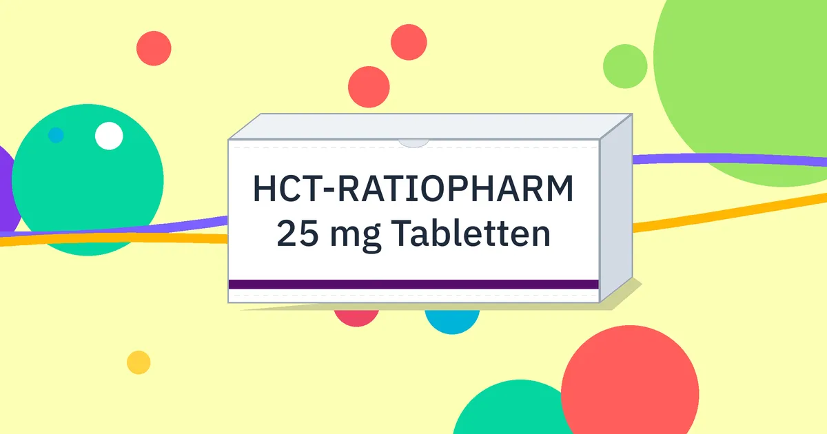 Symbolbild: Packung mit der Aufschrift HCT-RATIOPHARM 25 mg Tabletten (PZN 01550375) – Verfügbarkeit und Bezug in Apotheken in Frankfurt am Main