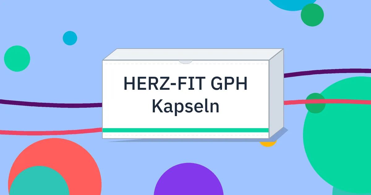 Symbolbild: Packung mit der Aufschrift HERZ-FIT GPH Kapseln (PZN 00958654) – Verfügbarkeit und Bezug in Apotheken in Frankfurt am Main