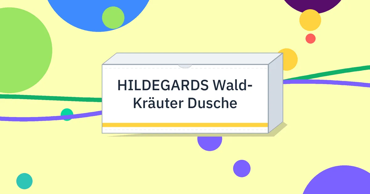 Symbolbild: Packung mit der Aufschrift HILDEGARDS Wald-Kräuter Dusche (PZN 19307416) – Verfügbarkeit und Bezug in Apotheken in Frankfurt am Main