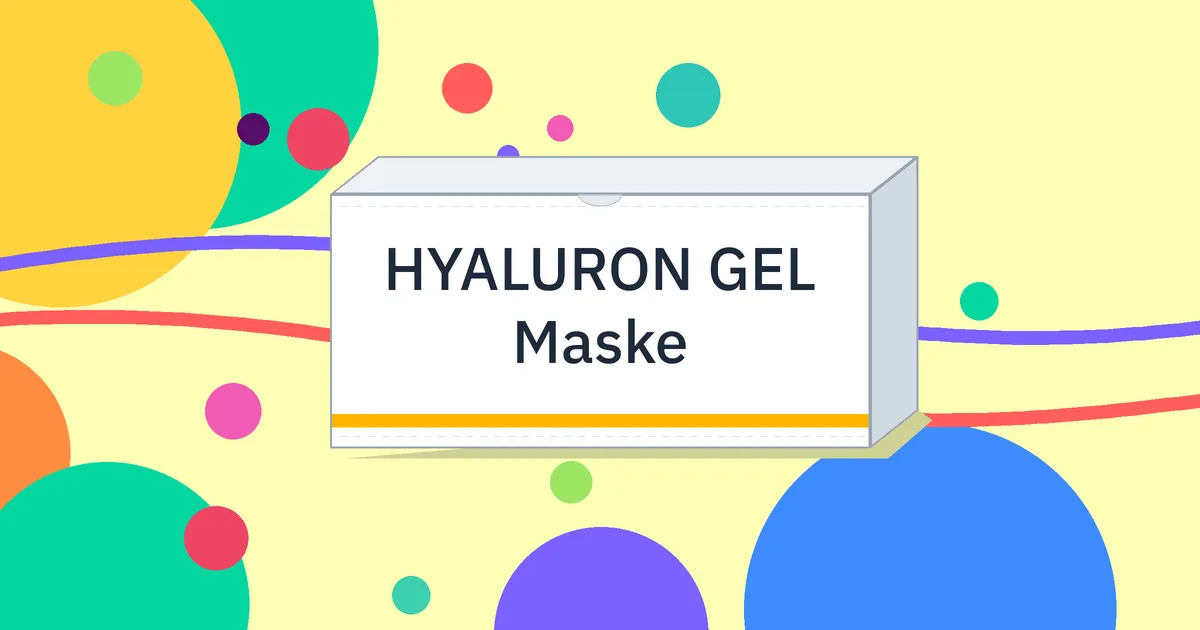 Symbolbild: Packung mit der Aufschrift HYALURON GEL Maske (PZN 16008742) – Verfügbarkeit und Bezug in Apotheken in Frankfurt am Main