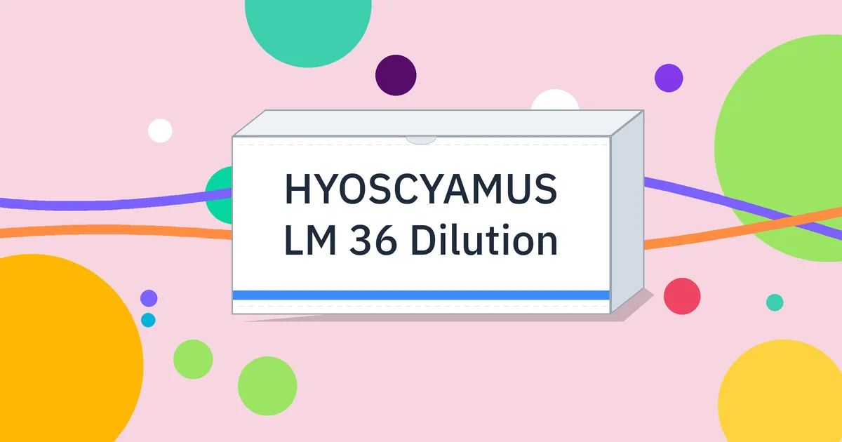 Symbolbild: Packung mit der Aufschrift HYOSCYAMUS LM 36 Dilution (PZN 12890737) – Verfügbarkeit und Bezug in Apotheken in Frankfurt am Main