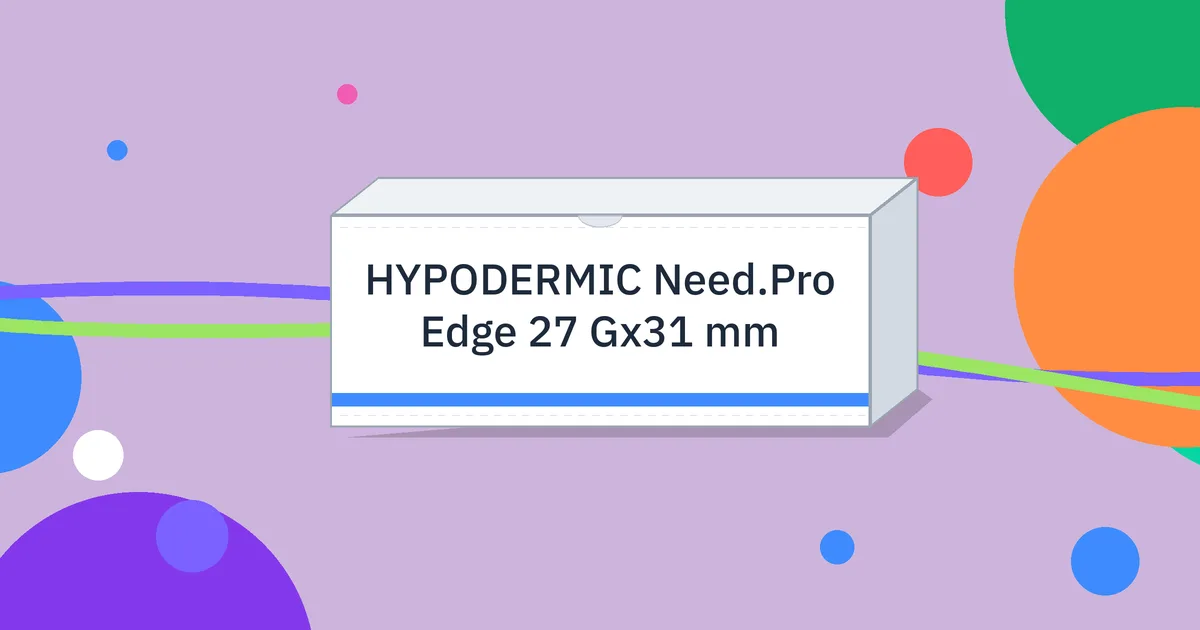 Symbolbild: Packung mit der Aufschrift HYPODERMIC Need.Pro Edge 27 Gx31 mm (PZN 06403029) – Verfügbarkeit und Bezug in Apotheken in Frankfurt am Main
