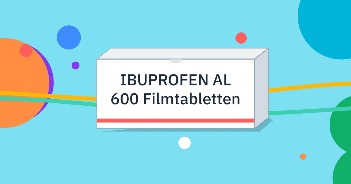 Symbolbild: Packung mit der Aufschrift IBUPROFEN AL 600 Filmtabletten (PZN 06876791) – Verfügbarkeit und Bezug in Apotheken in Frankfurt am Main