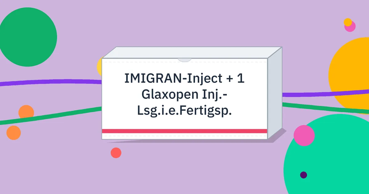 Symbolbild: Packung mit der Aufschrift IMIGRAN-Inject + 1 Glaxopen Inj.-Lsg.i.e.Fertigsp. (PZN 00617031) – Verfügbarkeit und Bezug in Apotheken in Frankfurt am Main