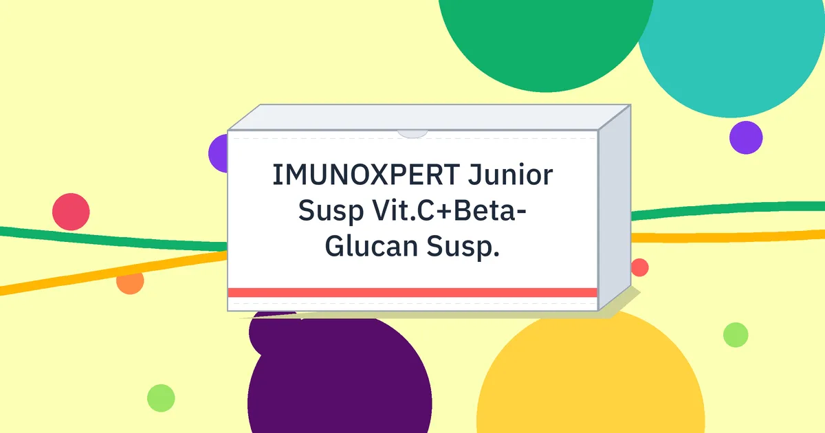 Symbolbild: Packung mit der Aufschrift IMUNOXPERT Junior Susp Vit.C+Beta-Glucan Susp. (PZN 20368558) – Verfügbarkeit und Bezug in Apotheken in Frankfurt am Main