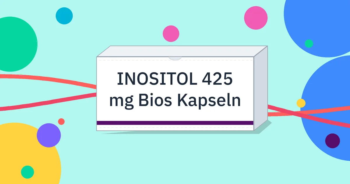 Symbolbild: Packung mit der Aufschrift INOSITOL 425 mg Bios Kapseln (PZN 07594072) – Verfügbarkeit und Bezug in Apotheken in Frankfurt am Main