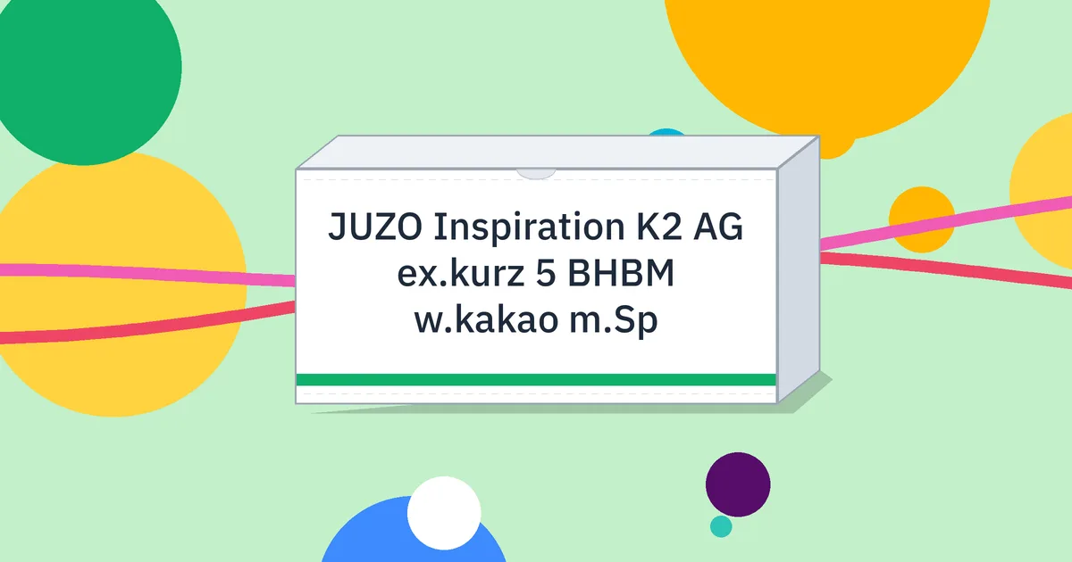 Symbolbild: Packung mit der Aufschrift JUZO Inspiration K2 AG ex.kurz 5 BHBM w.kakao m.Sp (PZN 14884327) – Verfügbarkeit und Bezug in Apotheken in Frankfurt am Main