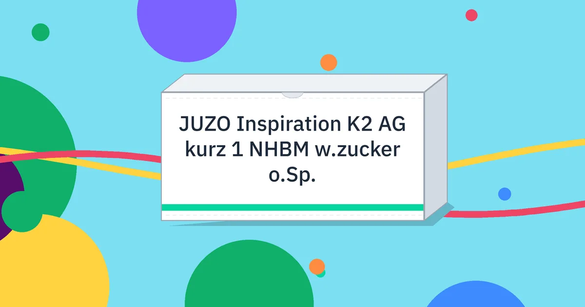 Symbolbild: Packung mit der Aufschrift JUZO Inspiration K2 AG kurz 1 NHBM w.zucker o.Sp. (PZN 14947507) – Verfügbarkeit und Bezug in Apotheken in Frankfurt am Main