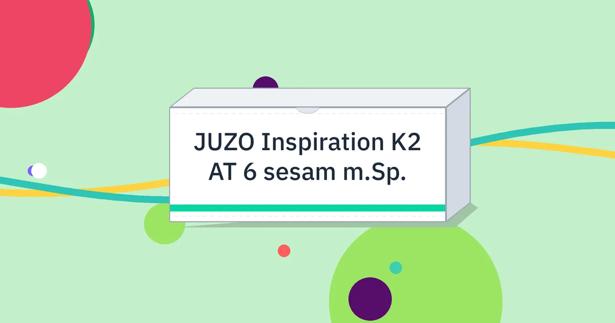 Symbolbild: Packung mit der Aufschrift JUZO Inspiration K2 AT 6 sesam m.Sp. (PZN 14927255) – Verfügbarkeit und Bezug in Apotheken in Frankfurt am Main