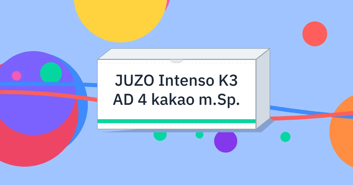 Symbolbild: Packung mit der Aufschrift JUZO Intenso K3 AD 4 kakao m.Sp. (PZN 18627679) – Verfügbarkeit und Bezug in Apotheken in Frankfurt am Main