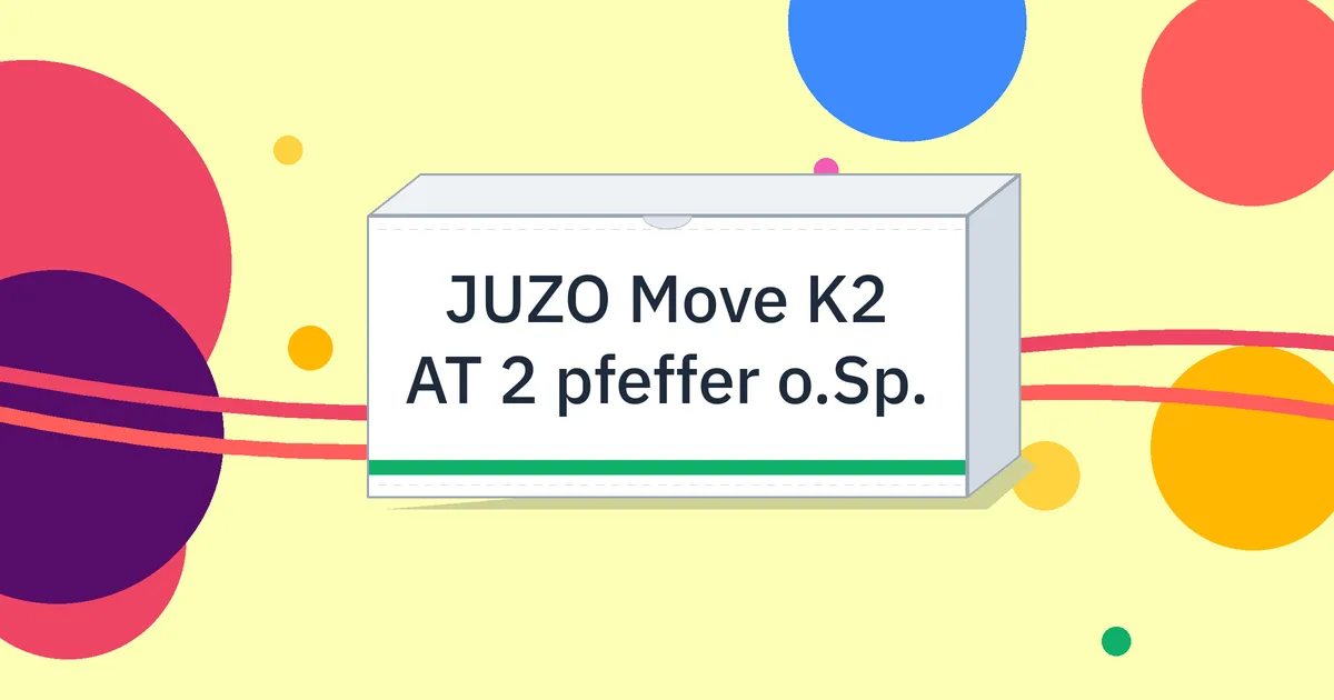 Symbolbild: Packung mit der Aufschrift JUZO Move K2 AT 2 pfeffer o.Sp. (PZN 20669024) – Verfügbarkeit und Bezug in Apotheken in Frankfurt am Main