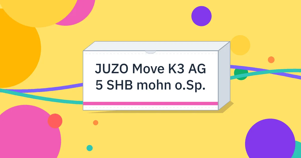 Symbolbild: Packung mit der Aufschrift JUZO Move K3 AG 5 SHB mohn o.Sp. (PZN 18589329) – Verfügbarkeit und Bezug in Apotheken in Frankfurt am Main