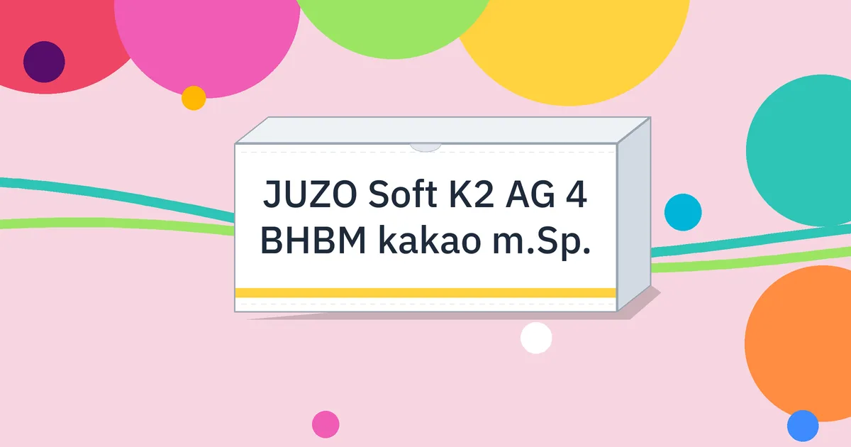 Symbolbild: Packung mit der Aufschrift JUZO Soft K2 AG 4 BHBM kakao m.Sp. (PZN 14859269) – Verfügbarkeit und Bezug in Apotheken in Frankfurt am Main
